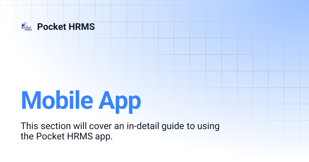 Mobile App | Pocket HRMS