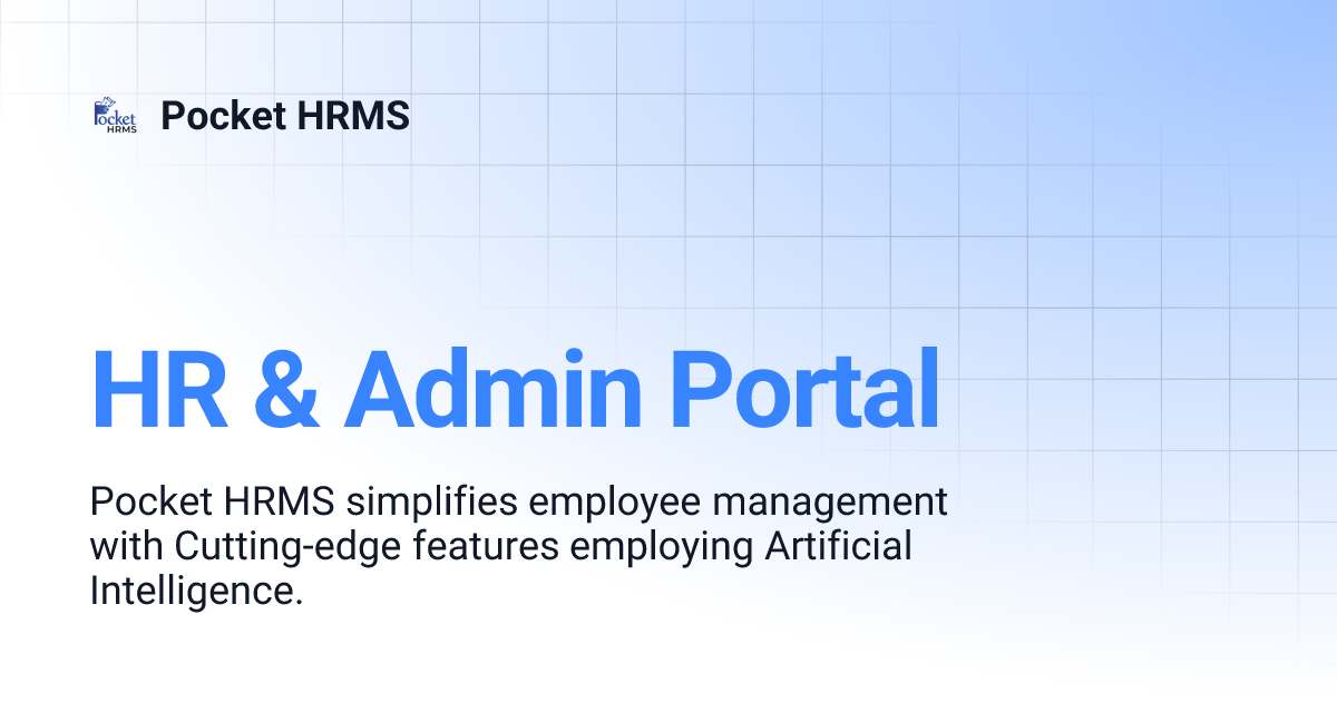 HR & Admin Portal | Pocket HRMS