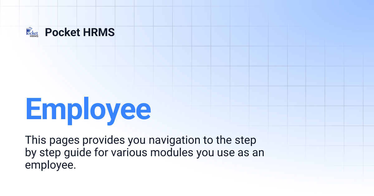 Employee | Pocket HRMS