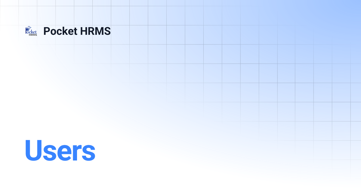Users | Pocket HRMS